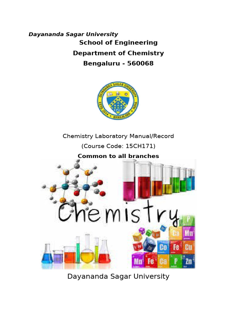 Engg Chem Lab Manual | PDF