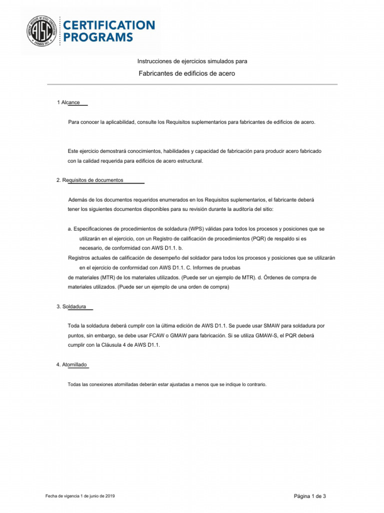 aisc-certification---mock-exercise---bu (2) | PDF