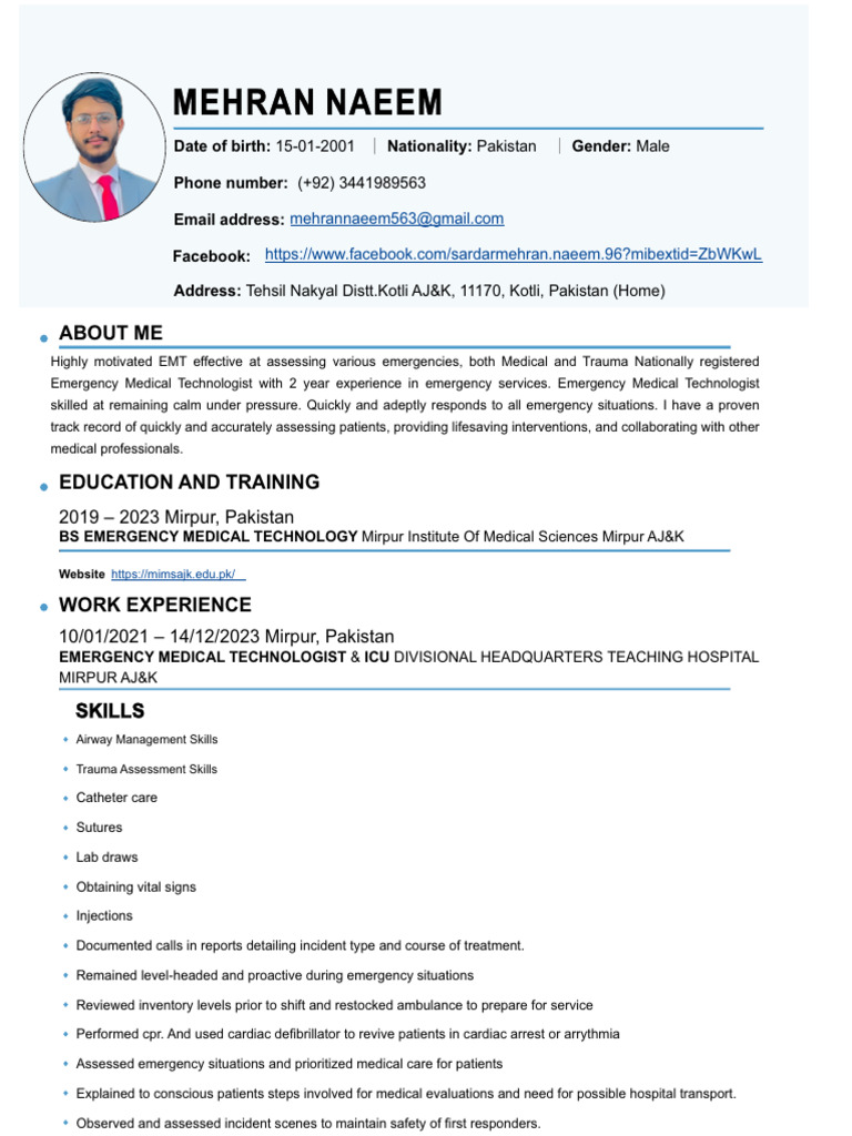 CV Mehran Naeem | PDF