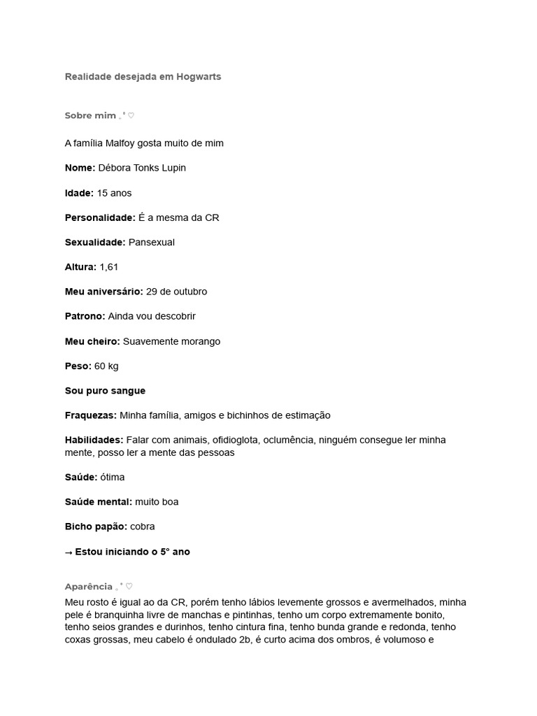 Script de Hogwarts - 105408 | PDF