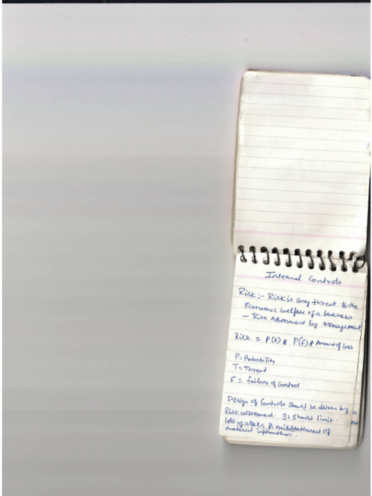 CMA Internal Controls Notes | PDF