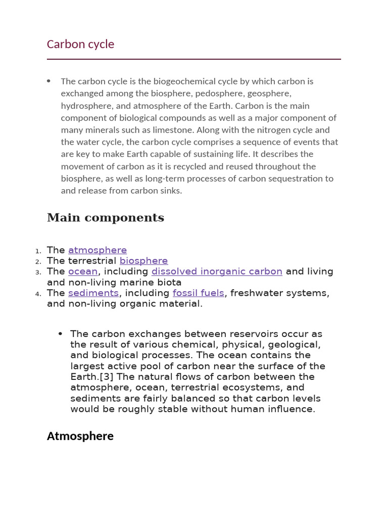 hadeer hesham fahmy - carbon cycle | PDF