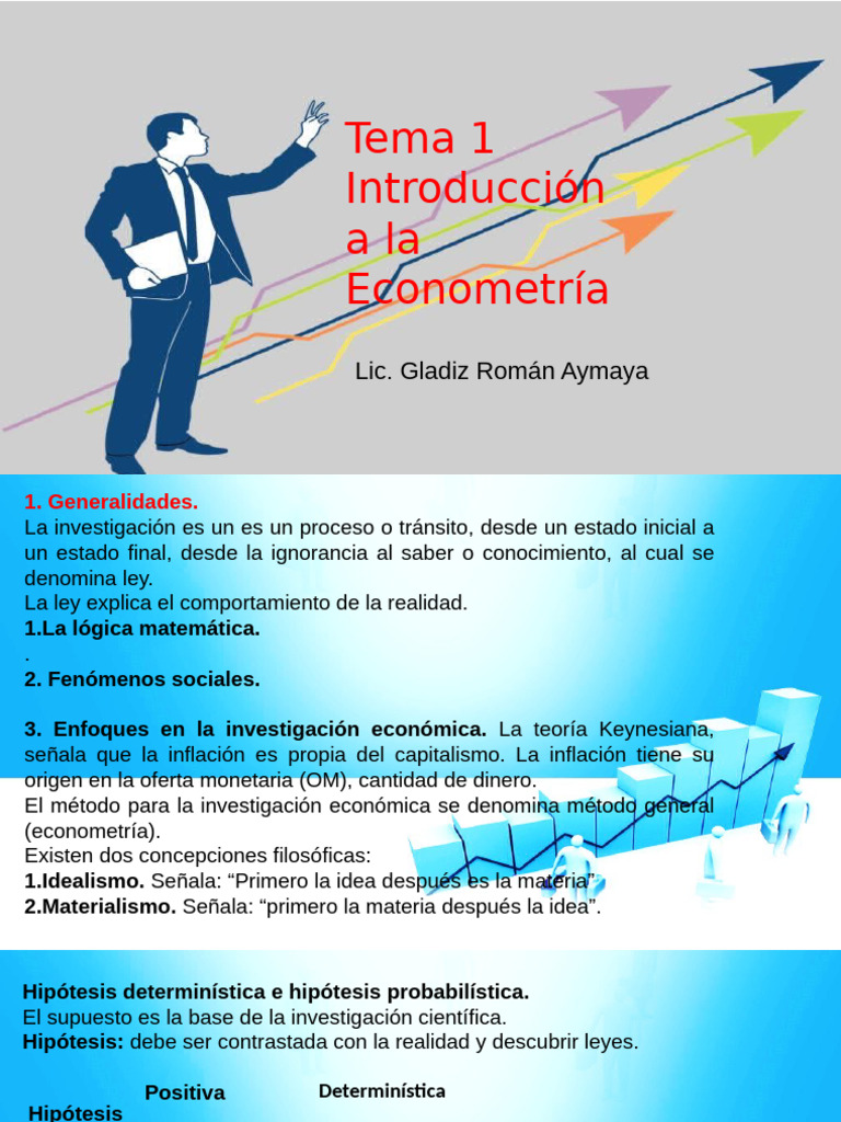 Tema 1 Introduccion A La Econometría | PDF | Econometría | Teoría