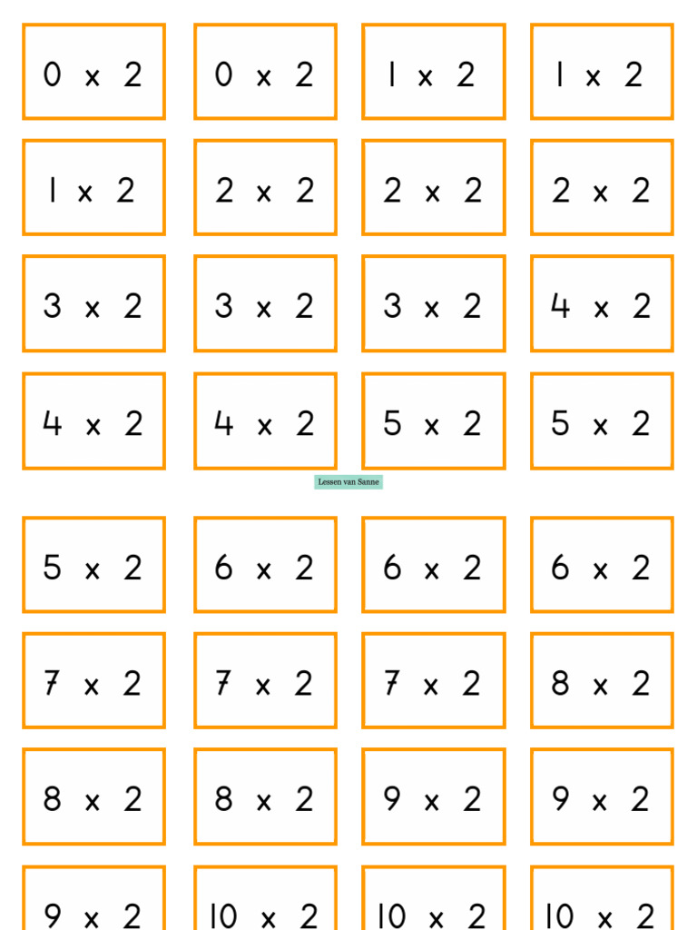 Tafelkaartjes Tafel Van 2 | PDF