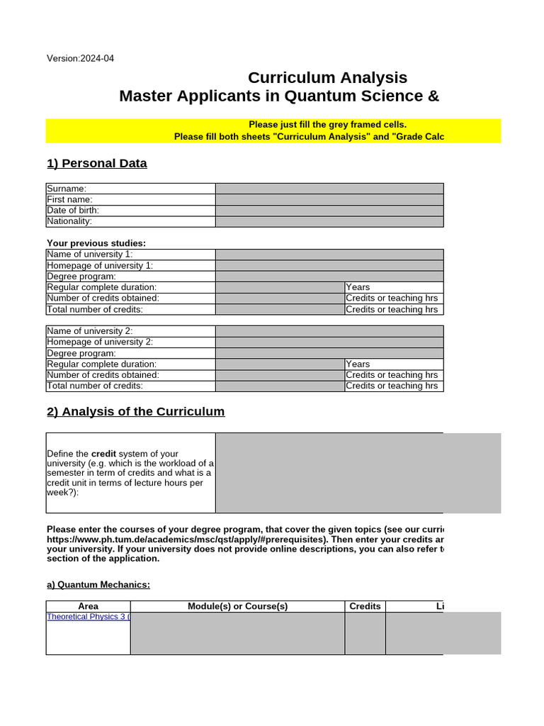 TUM_QST_Curriculum_Analysis | PDF