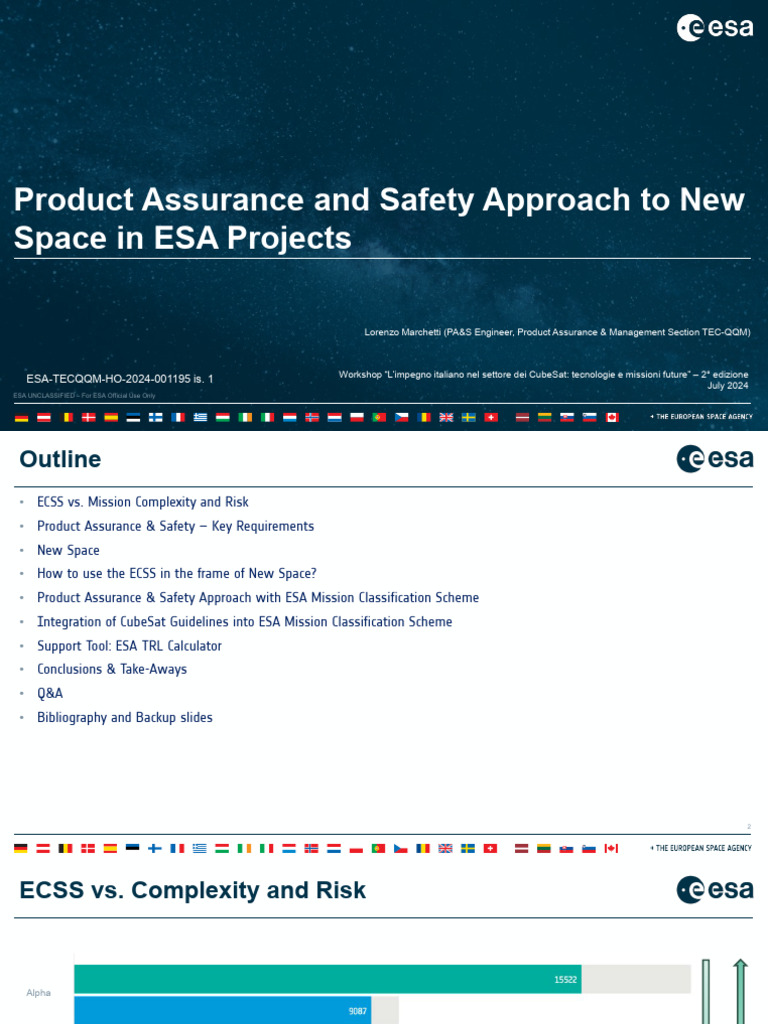 ESA Product Assurance for New Space | PDF