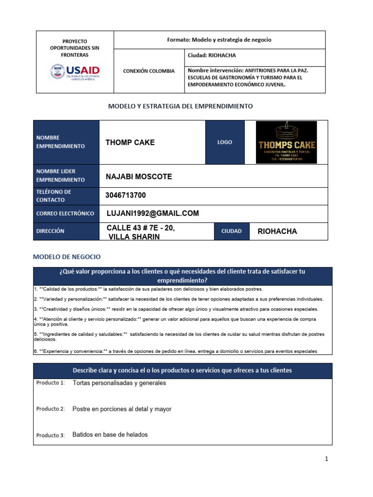 FORMATO MODELO Y ESTRATEGIA DE NEGOCIO COMPARTIDO | PDF