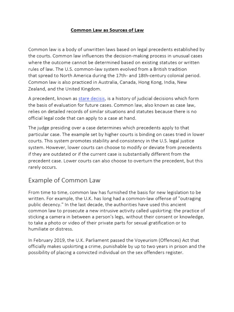 Common Law | PDF