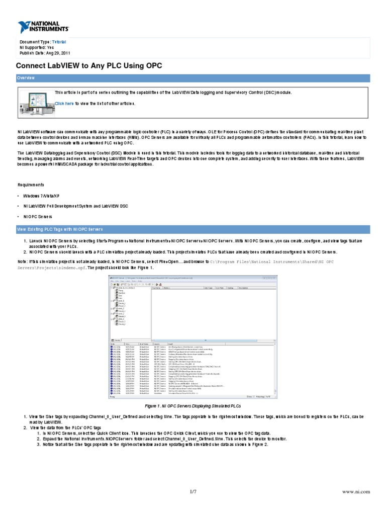Labview To Any PLC | Download Free PDF | Programmable Logic Controller ...