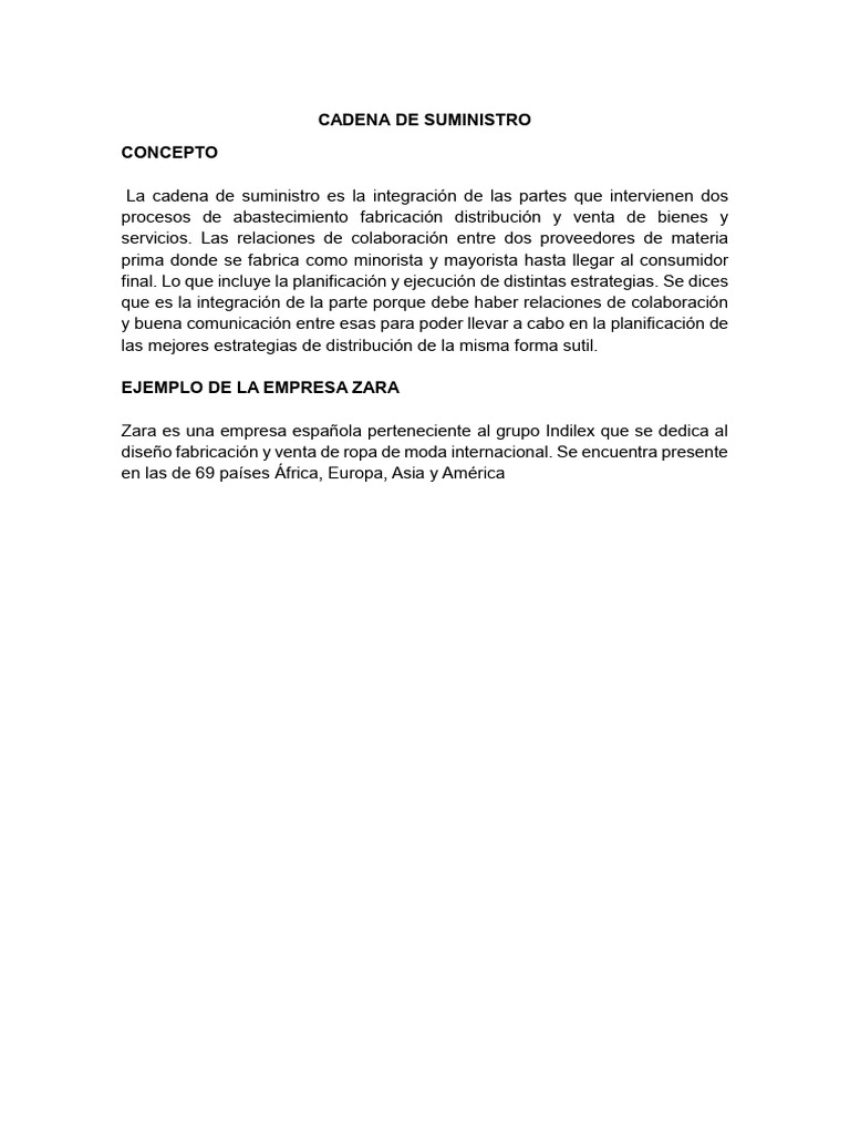 Sheilin ruiz informe concepto cadena de suministro | PDF