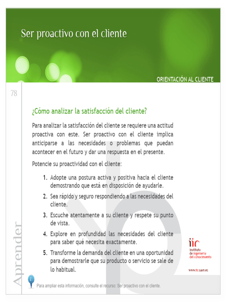 9.2 Ser - Proactivo - Cliente - Claves | PDF