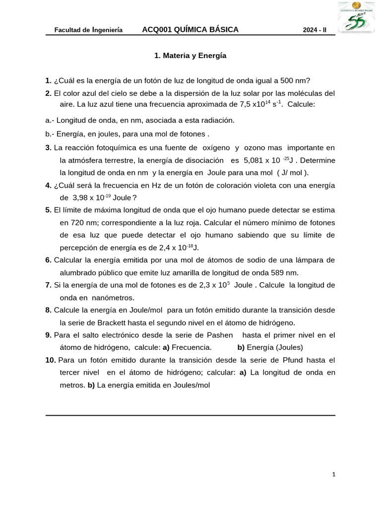 Materia y Energía | PDF