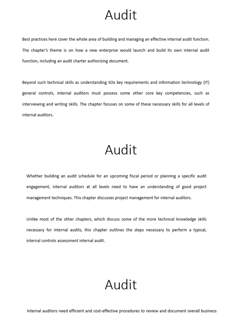 3 Internal Auditing | PDF