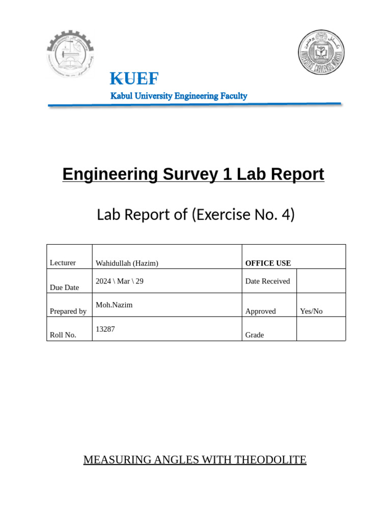 Horizontal Angles Measurement Report(13304) | PDF