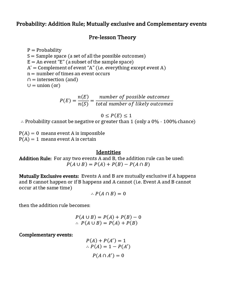 ___GR11 PROBABILITY NOTES | PDF