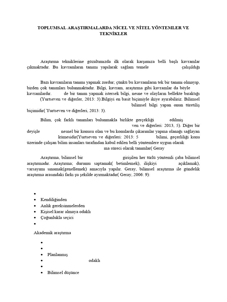 Toplumsal Arastirmalarda Nicel Ve Nitel | PDF