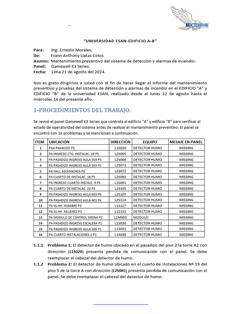 Cg-24-Inf-0073 Informe - Edificio A-B | PDF