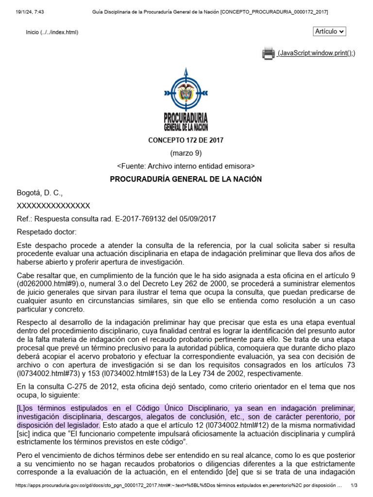 CONCEPTO TERMINO PERENTORIO Y NO PRECLUSIVO | PDF