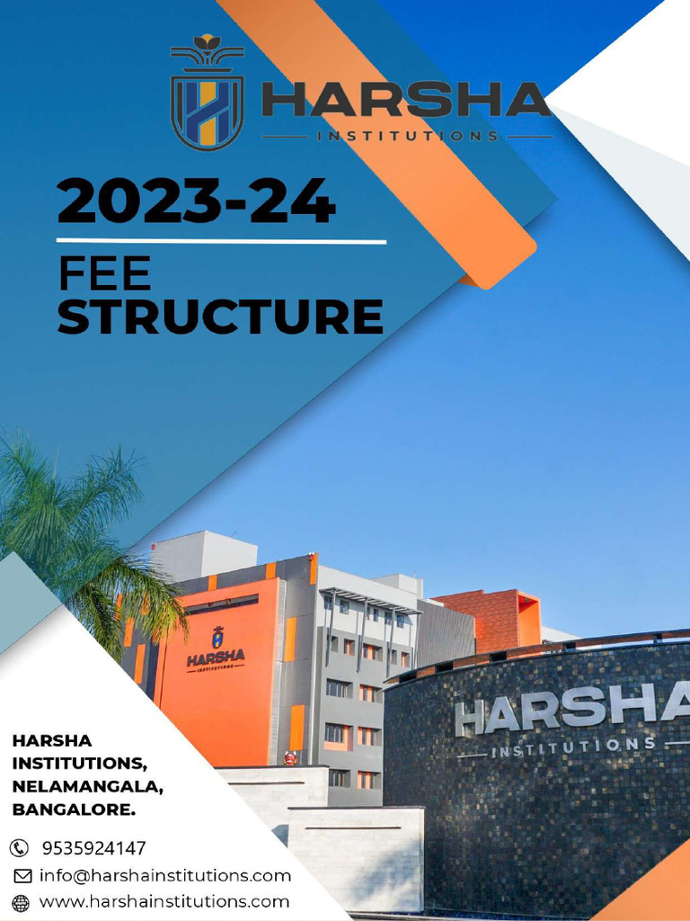 2023 HARSHA INSTITUTIONS Fees Structure | PDF