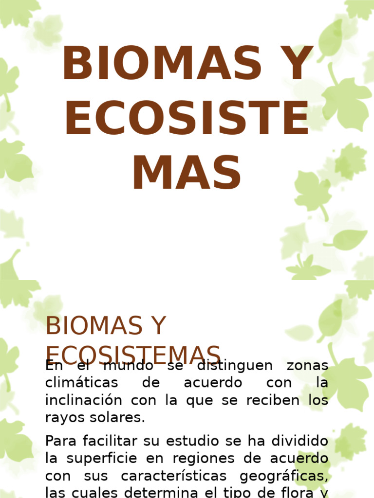 Biomas y Ecosistemas | PDF