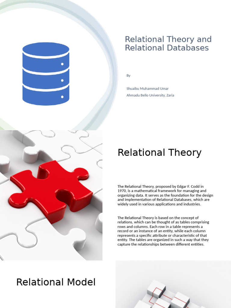Relational Theory and Relational Databases | PDF | Relational Model | Teaching Methods & Materials