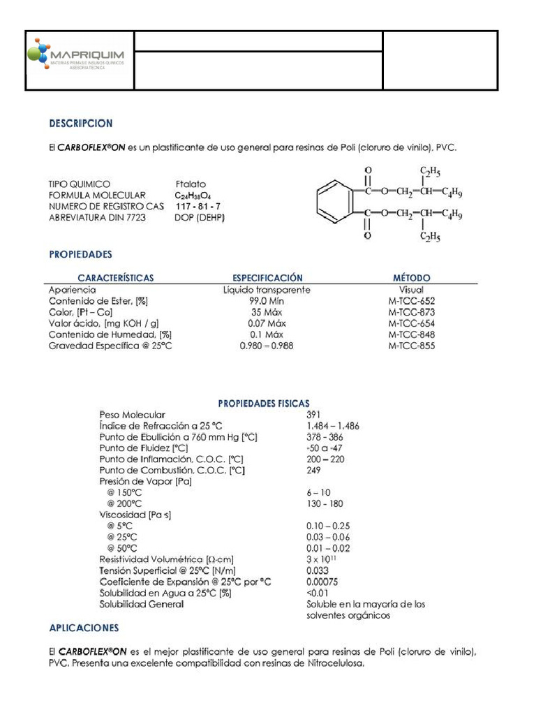 PP - REG - Ficha Tecnica MPQ 83 DOP | PDF