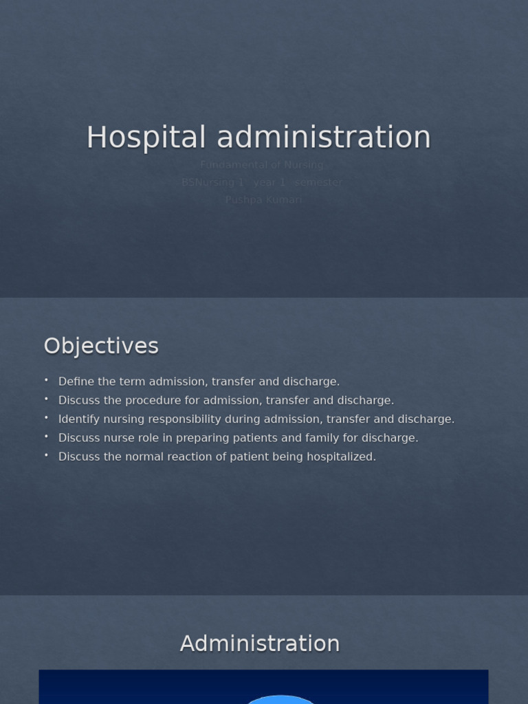 Hospital Administration | PDF