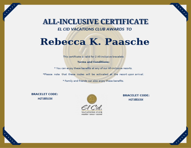 Certifícate Codes Aditional Mrs. Rebecca K. Paasche | PDF