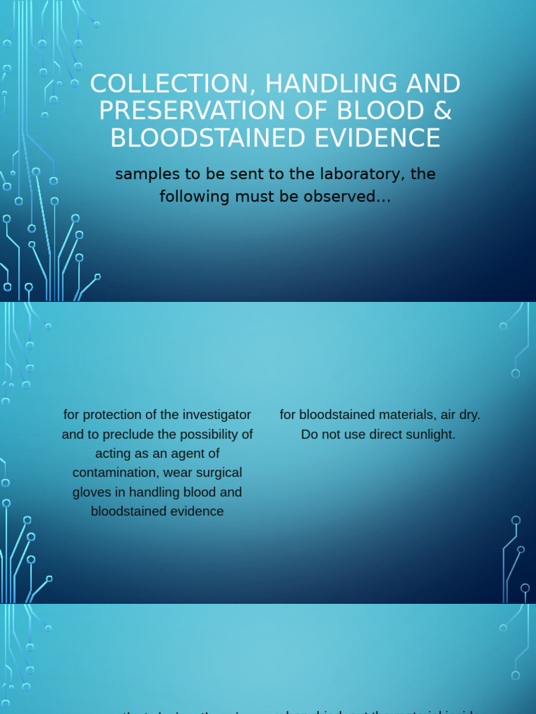 Collection-handling-and-Preservation-of-Blood- | PDF