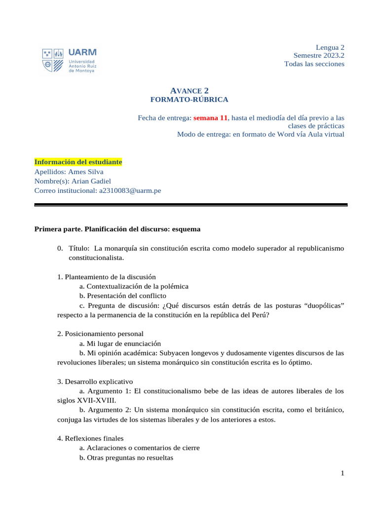 L2a2 Ames Arian | PDF | Liberalismo | Constitución