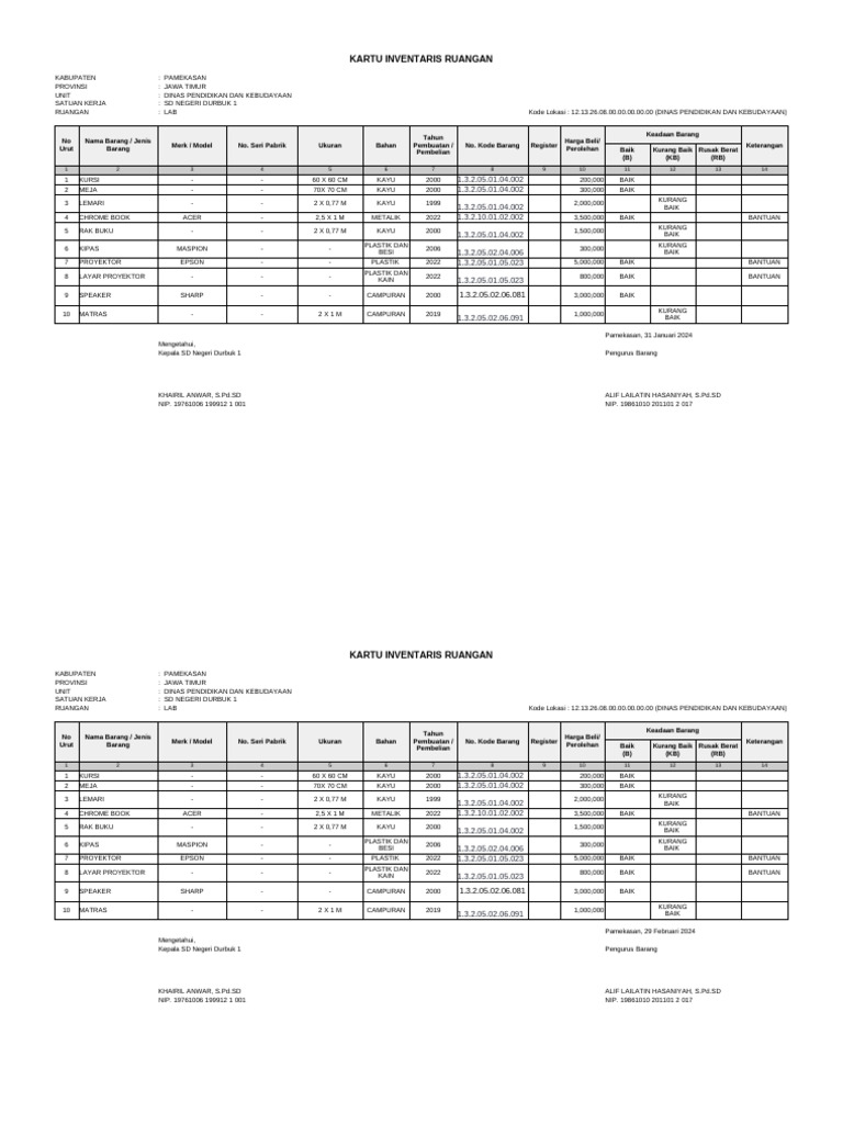 Format Kir Lab | PDF