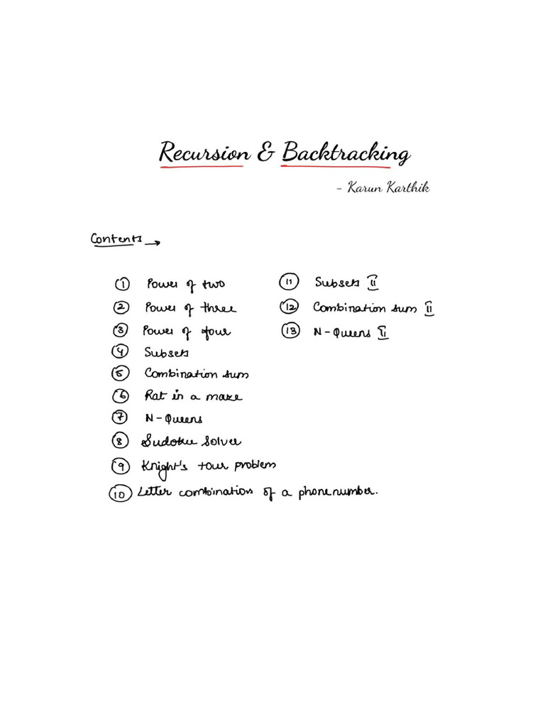 Brief About Notes On Recursion Linked List Trees Karun Tarthik 2022 Pdf 6278