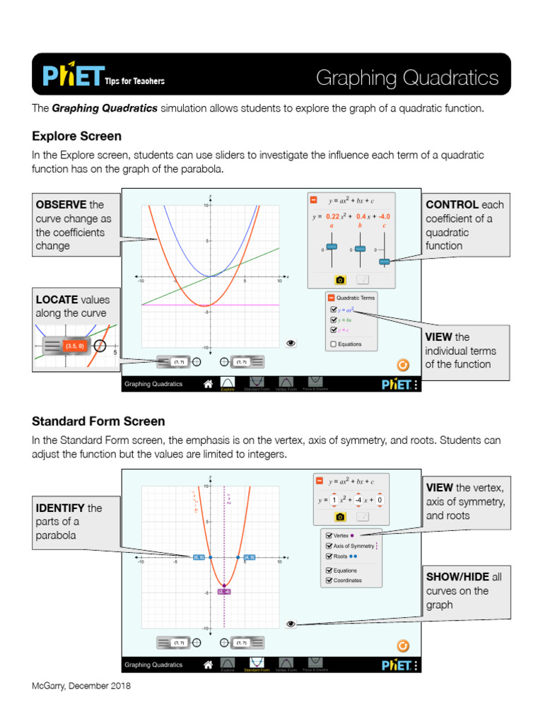 Graphing Quadratics HTML Guide - en | PDF