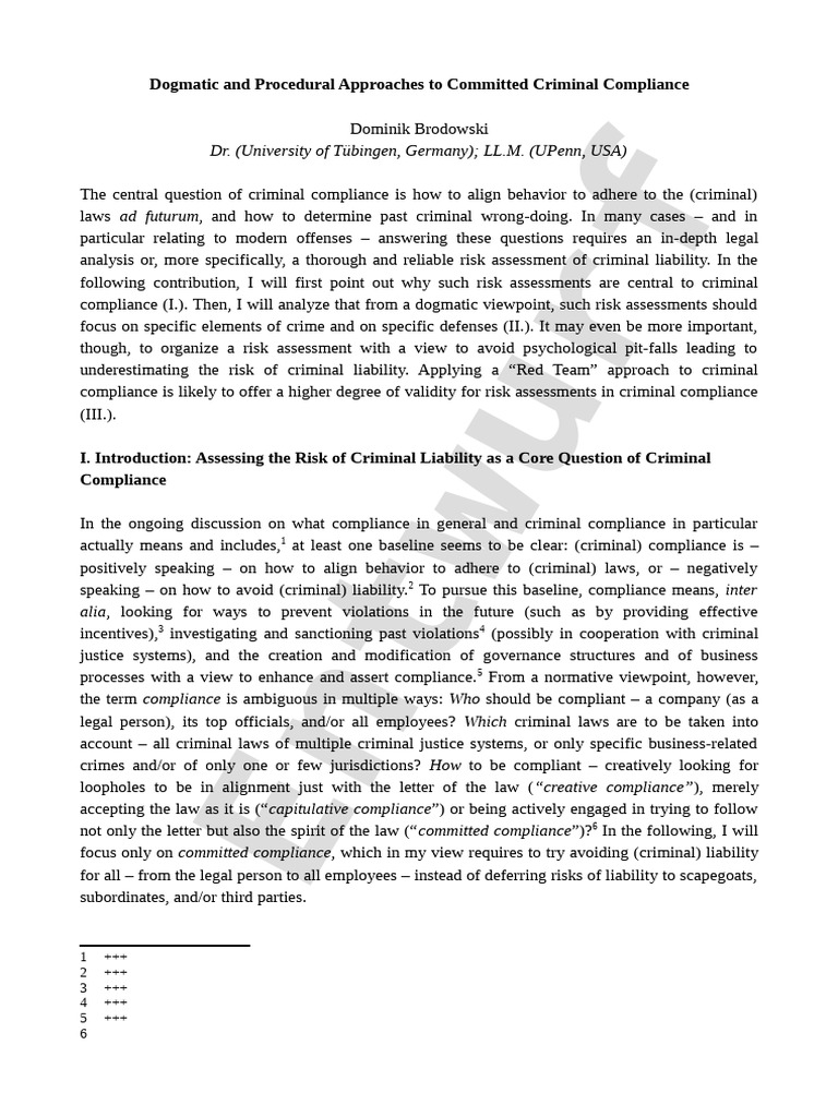 Red-Team-Compliance Brodowski | PDF