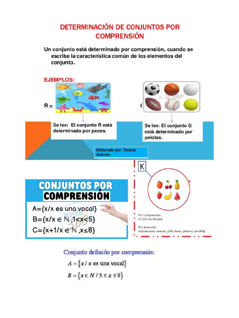 5 Conjuntos Por Comprension y 5 Por Extension | PDF