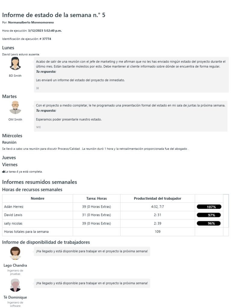 Proyecto Sim Semana 5. | PDF