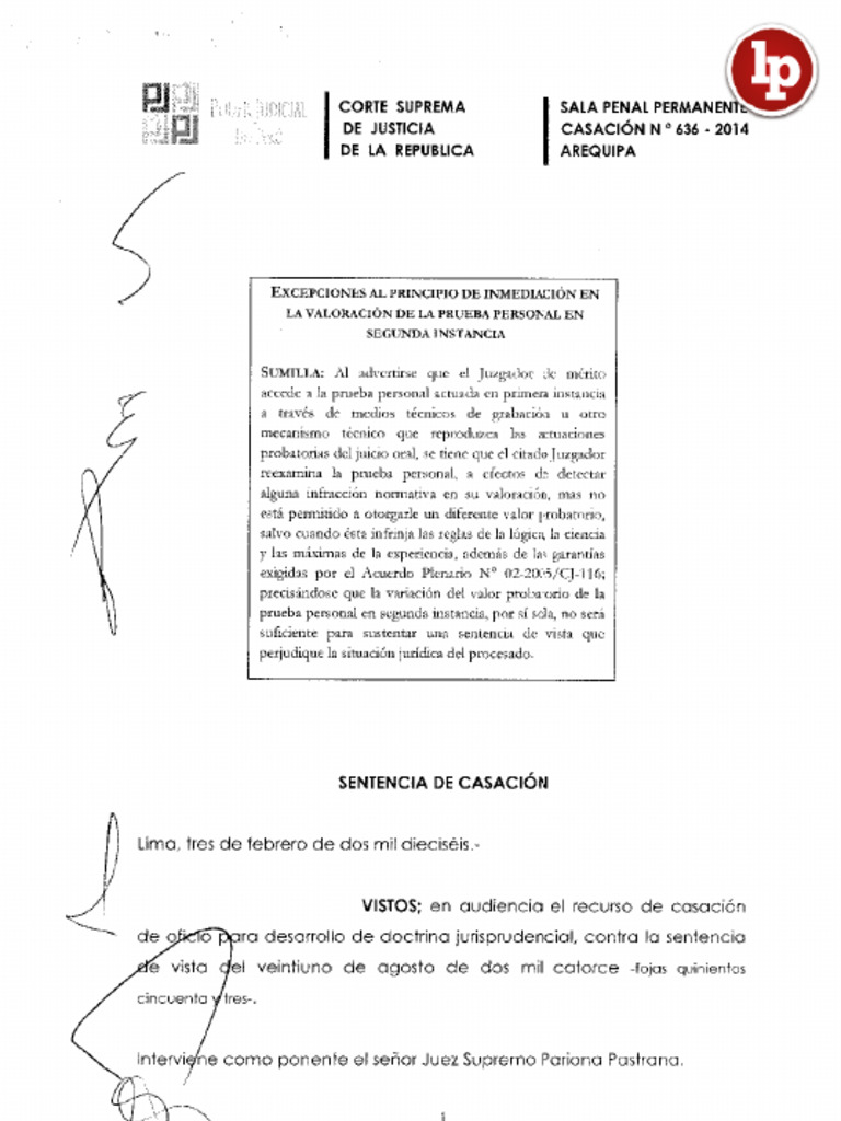 principio de inmediación | PDF