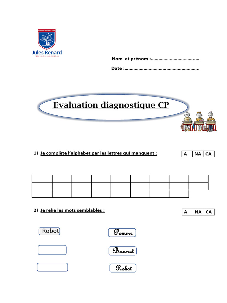 Evaluation Diagnostique CP | PDF
