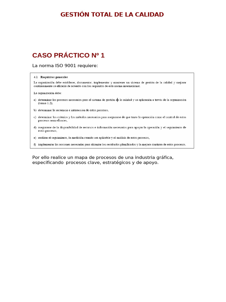 Tarea Iso 90012015 | PDF