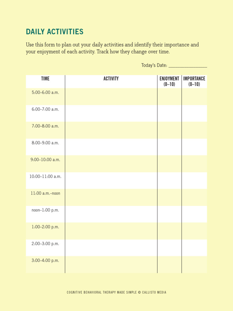 CBT Made Simple Activities | PDF