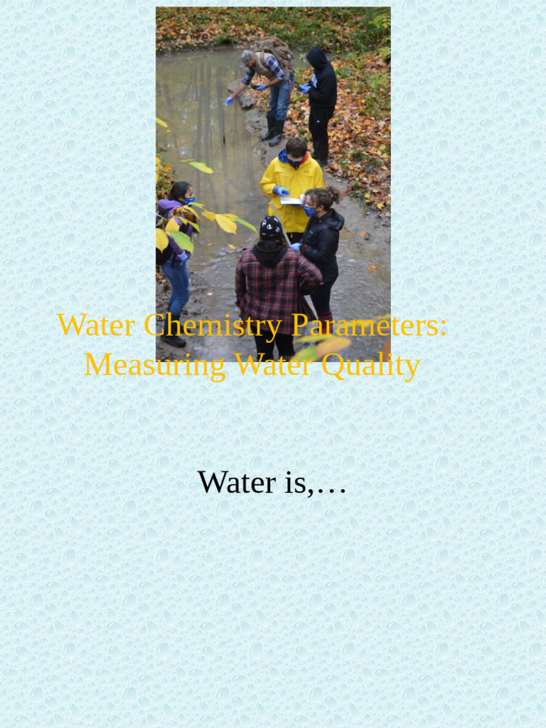 Water Parameters | PDF