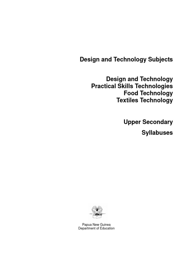 Syllabus Upper Secondary Design Technology | PDF