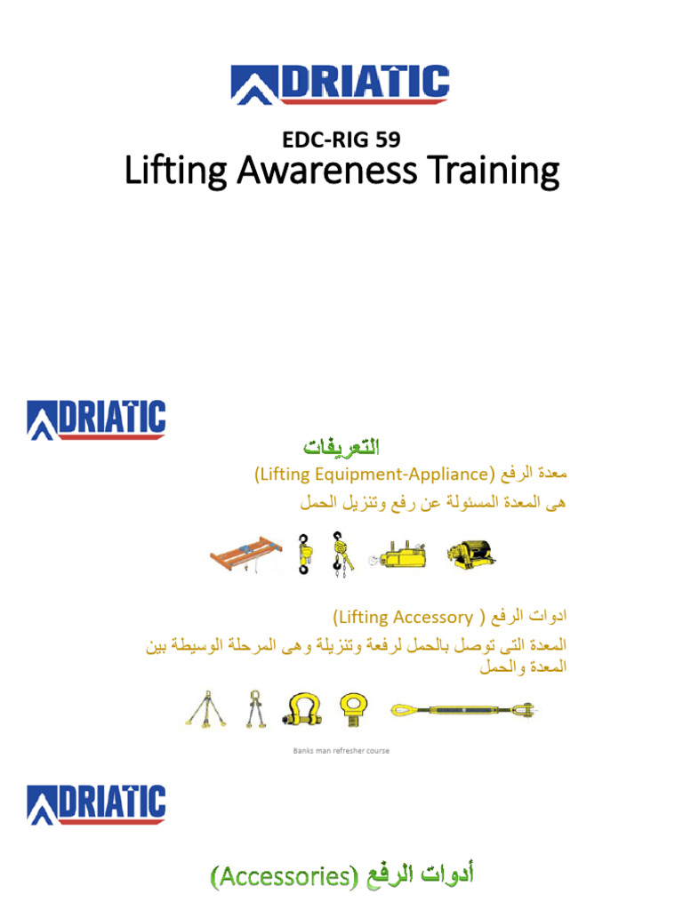 Lifting Awareness Training RIG 59 | PDF