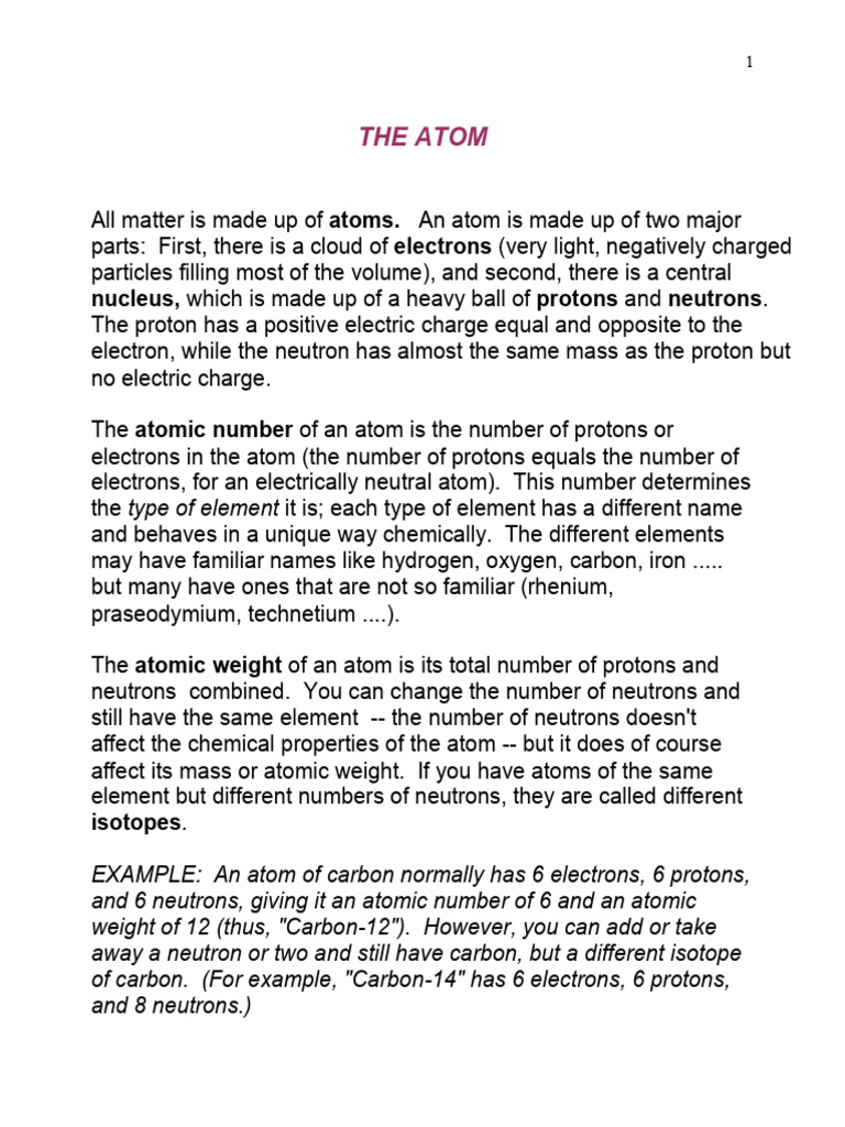 Astron 2B03 Atom Notes | PDF