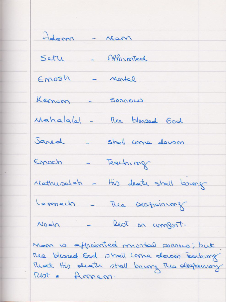 The First 10 Names of the Bible | PDF