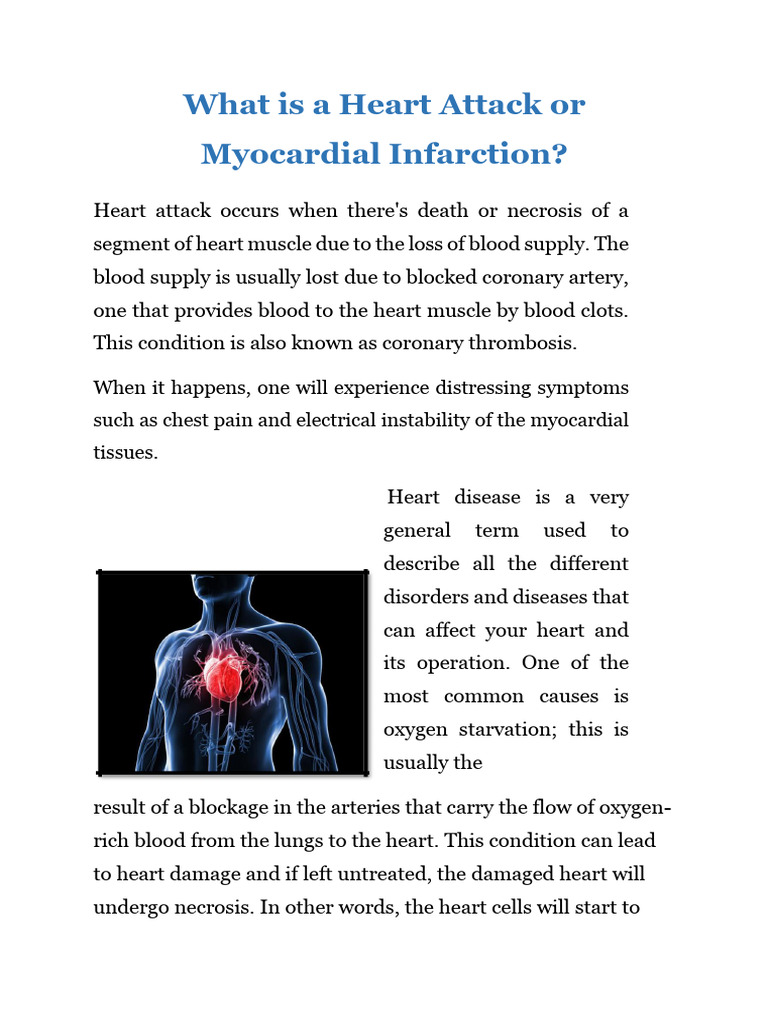 What Is A Heart Attack or Myocardial Infarction | PDF | Myocardial ...