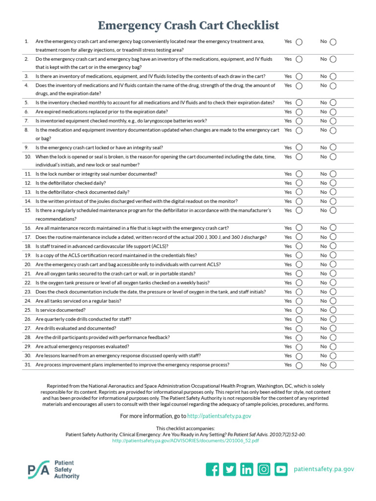 Cart Checklist | PDF