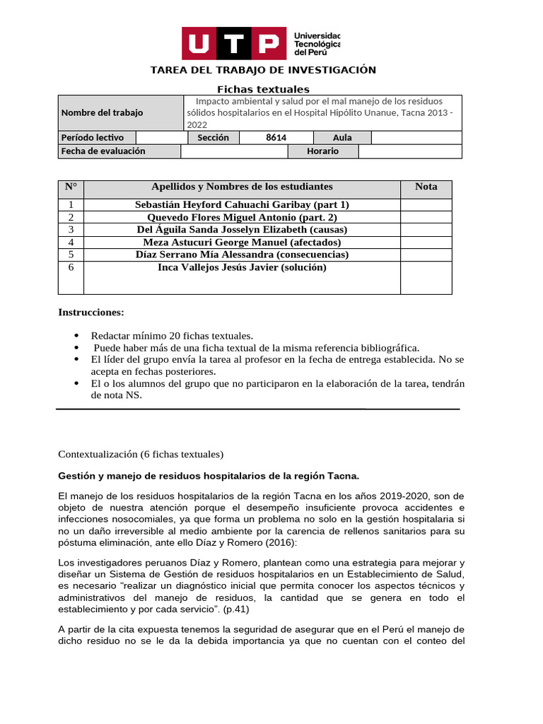 S05-Formato de Entrega de Tarea de Fichas Textuales | PDF