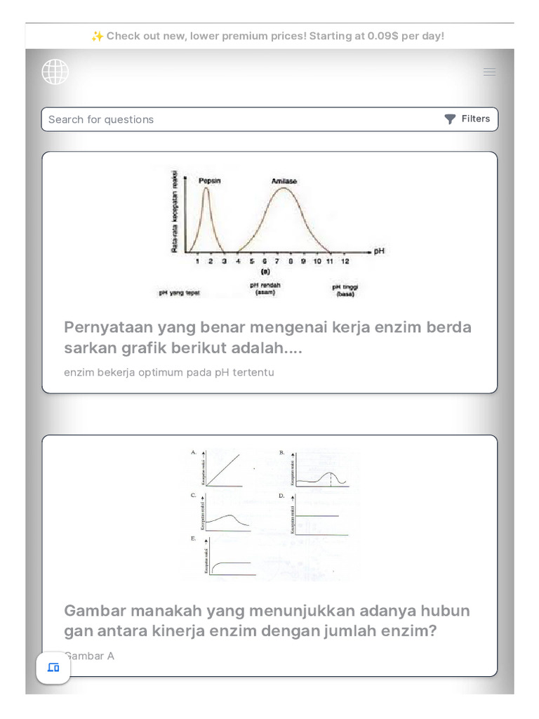 Quizziz Biologi Enzim - Angelic Ethana | PDF