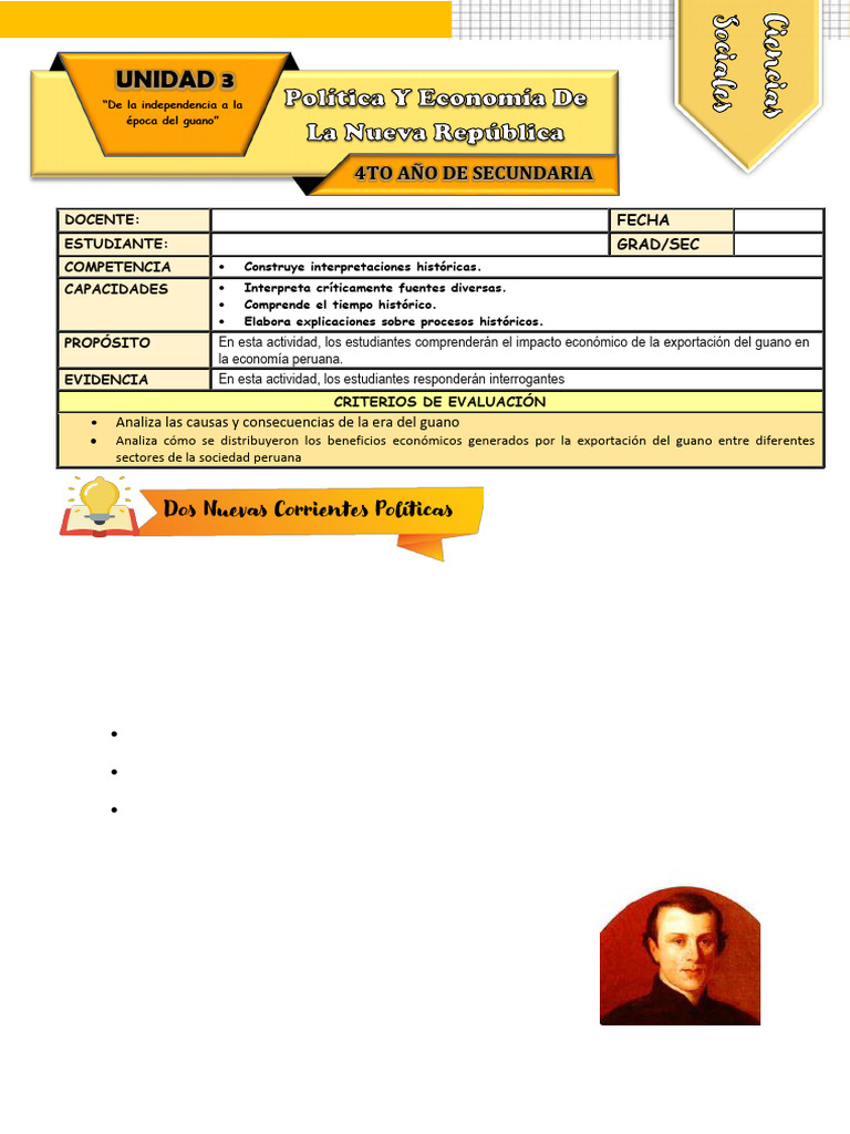 Ficha de Actividad CCSS 4° - Semana 4 | PDF